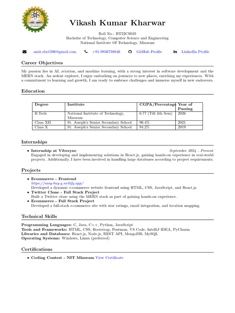 Vikash Resume 1 | PDF