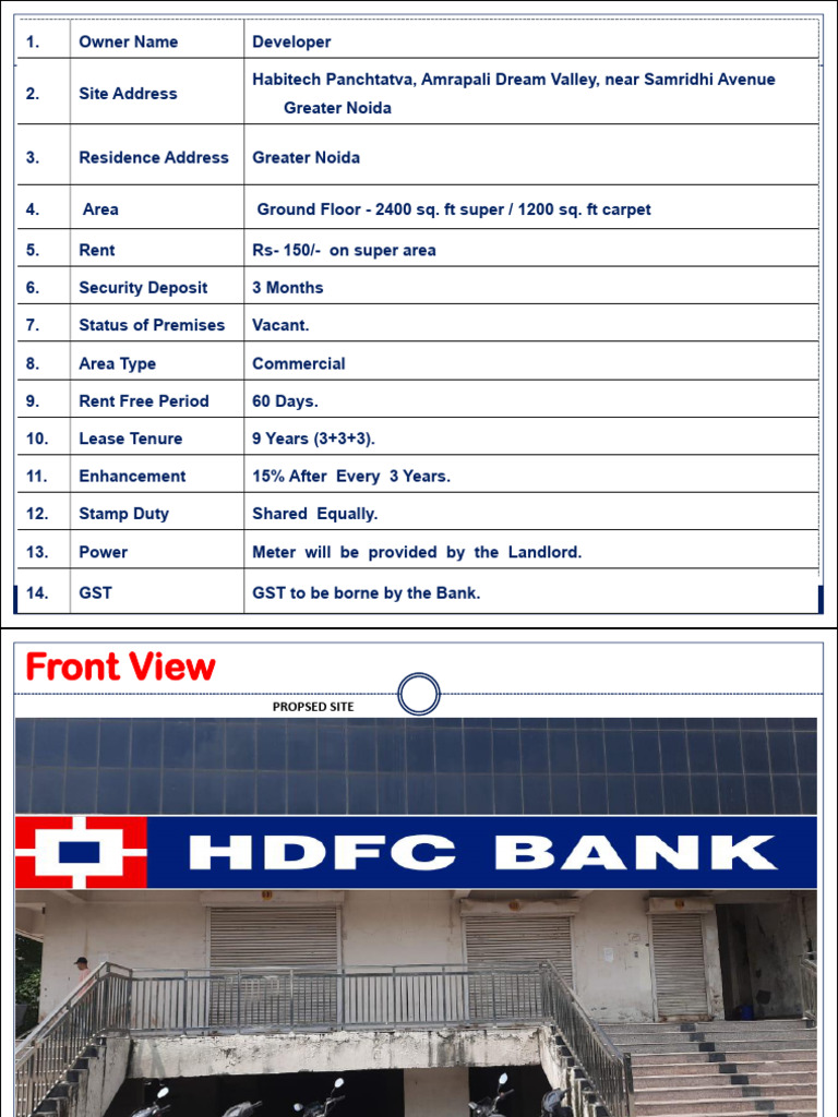 HDFC BANK-Habitech Panchtatva Amrpali Dream Valley Greater Noida Option ...