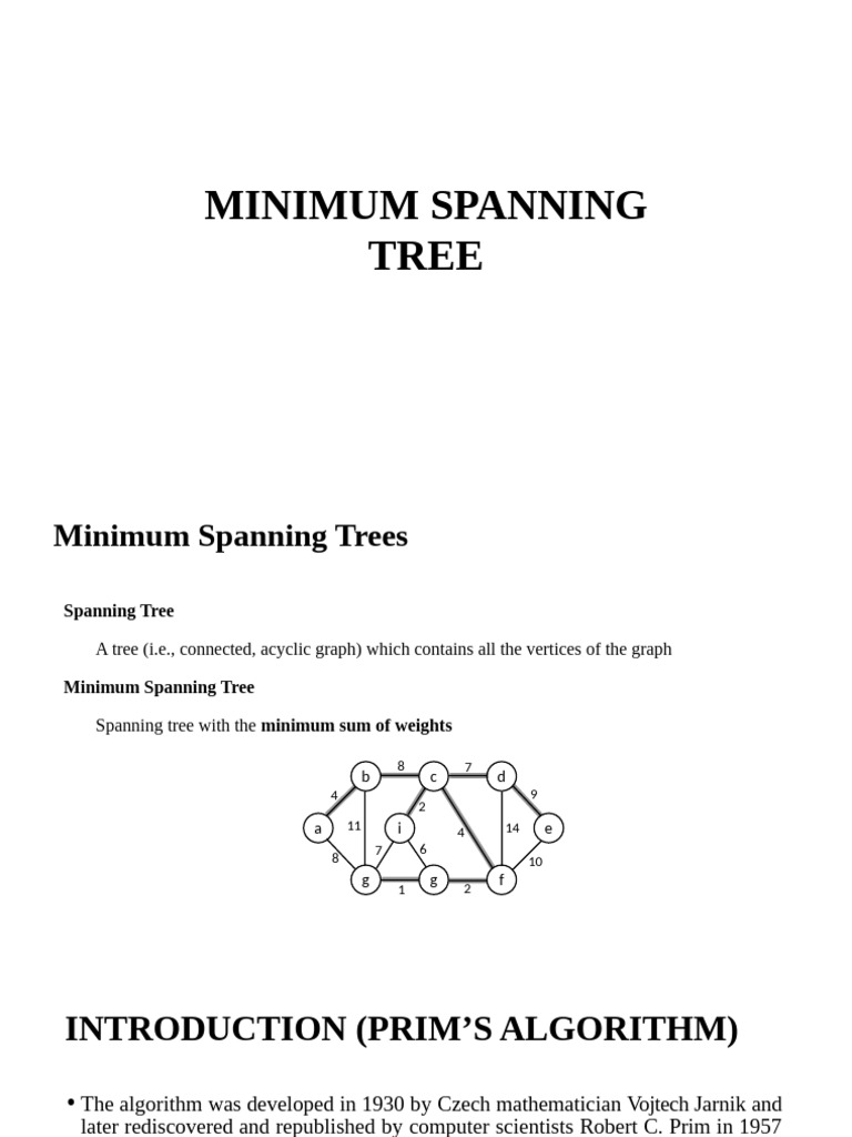 Mst Prims Algorithm Pdf Mathematical Relations Graph Theory 3050