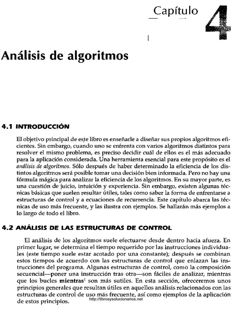 1_1 Fundamentos de algoritmia capitulo 4 Análisis de algoritmos | PDF 1_1 Fundamentos de algoritmia capitulo 4 Análisis de algoritmos | PDF