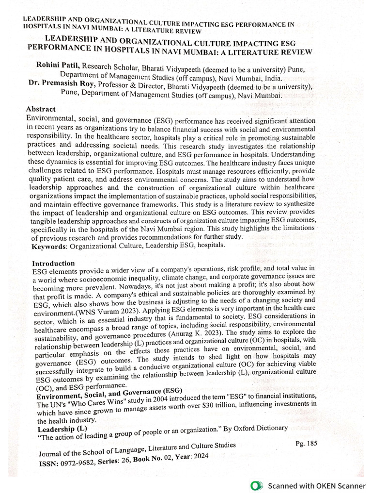 Leadership and Organisational Cult | PDF