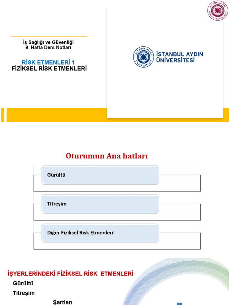 Fiziksel Risk Etmenleri | PDF