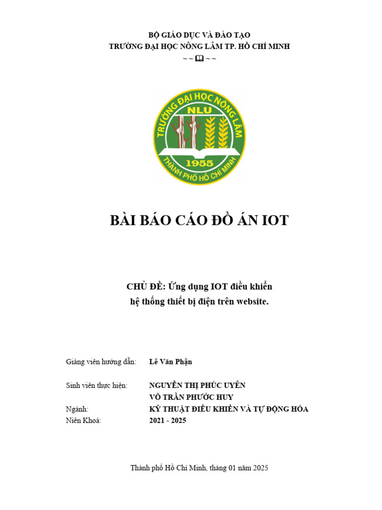 Báo cáo iot nhóm 22 | PDF
