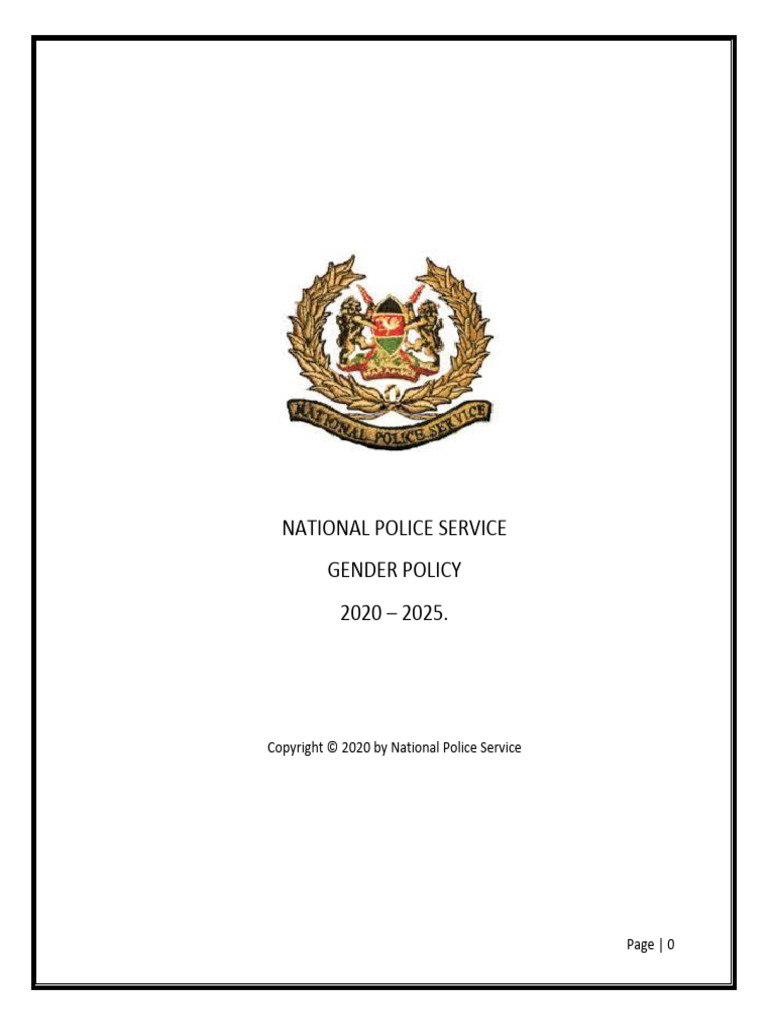 Gender Policy Kenya Police | PDF | Gender Mainstreaming | Social Equality