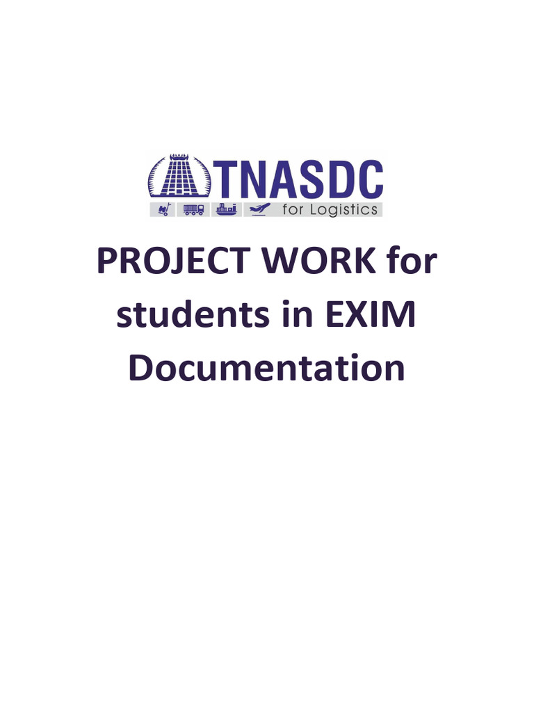 PROJECT WORK For Students in EXIM Documentation | PDF | Cargo | Bill Of ...