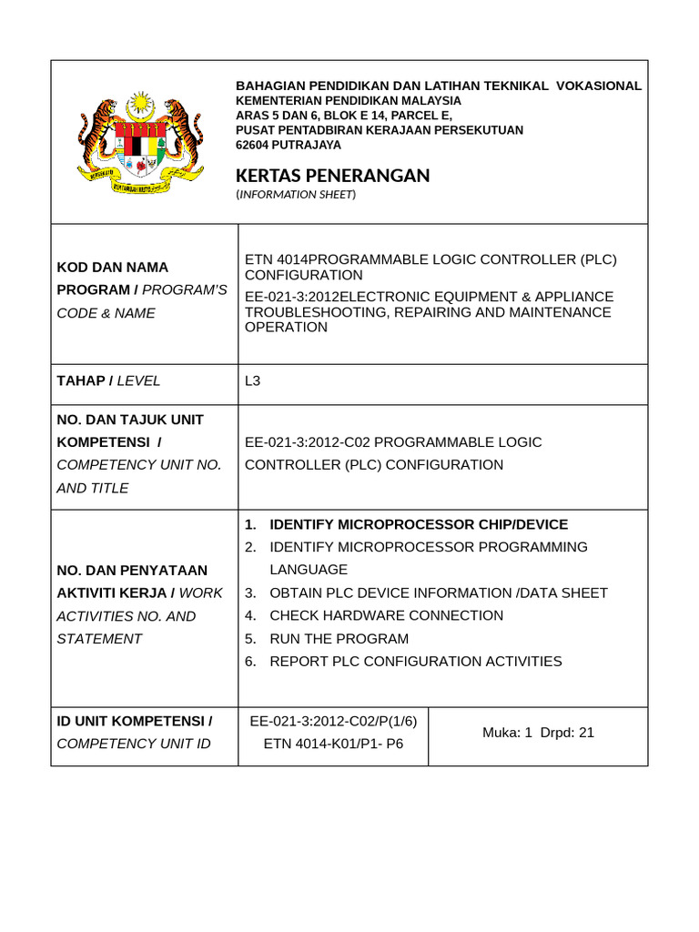 Panduan Konfigurasi PLC dan Mikroprosesor | PDF
