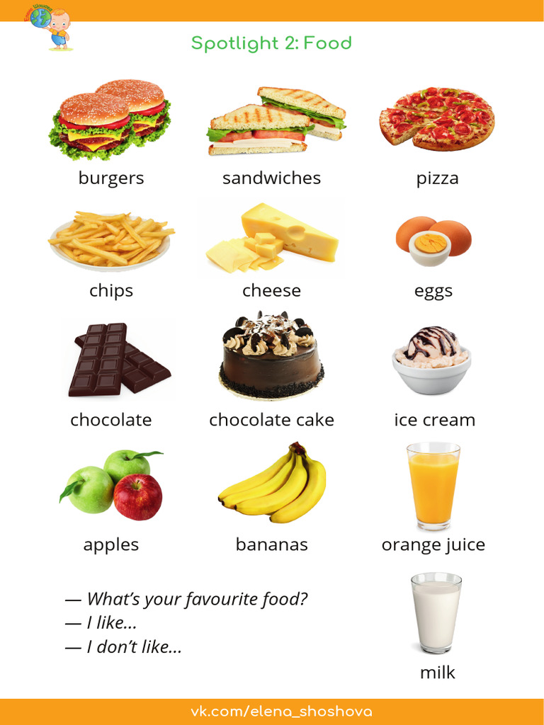 Spotlight 2: Favourite Foods Worksheets | PDF