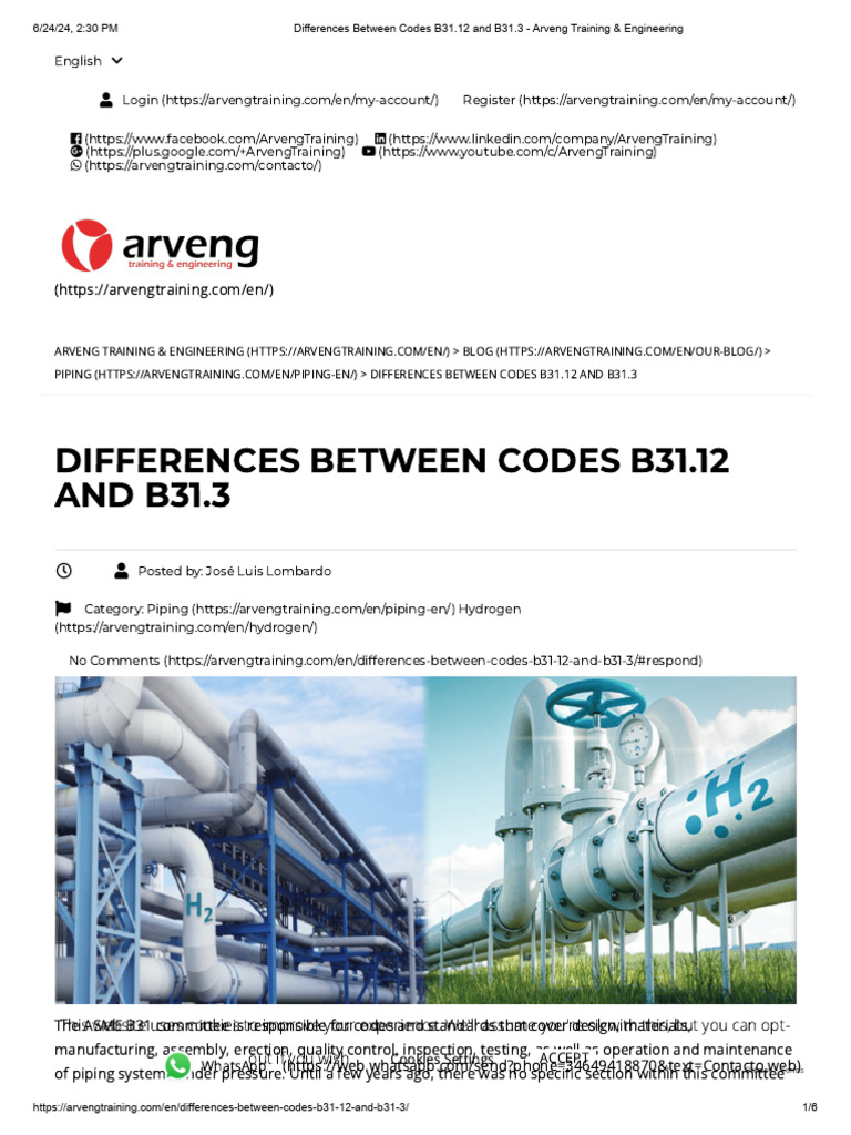 B31.12 vs B31.3: Key Differences Explained | PDF | Welding | Construction