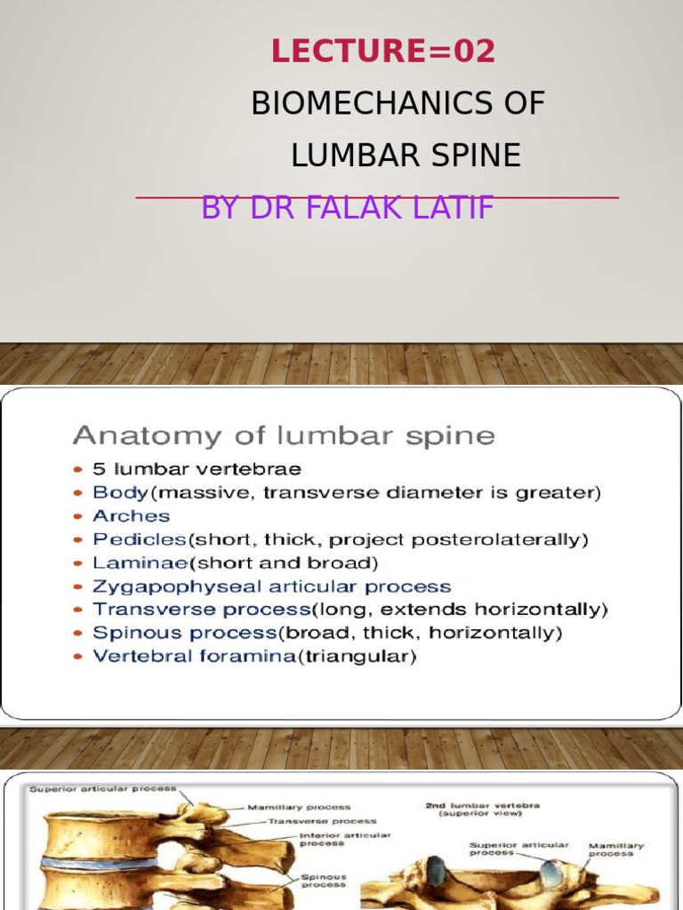 Biomechanics of Lumbar Spine | PDF