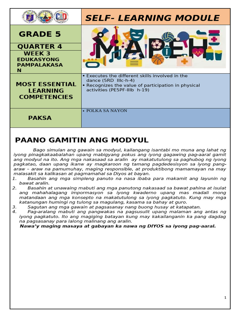 MAPEH 5 Q4 Week 3 | PDF