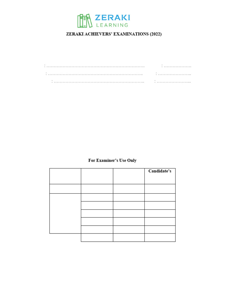 Form 2 Physics Exam Paper 2022 | PDF | Physical Quantities ...
