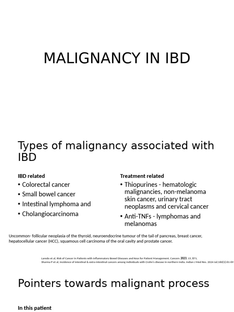 IBD Malignancy . | PDF | Inflammatory Bowel Disease | Cancer