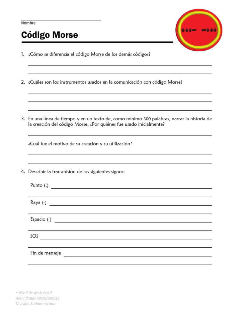 Guía de Actividades en Código Morse | PDF