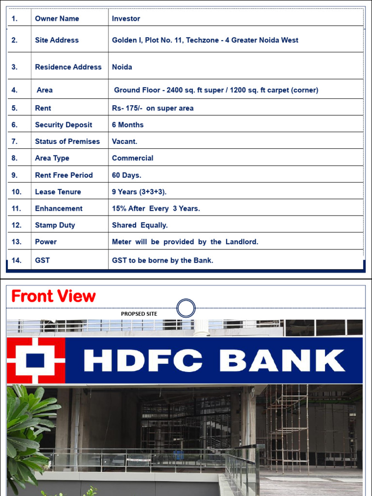 HDFC BANK-Bank 09092024 Greater Noida Option-.Pptx 1 | PDF
