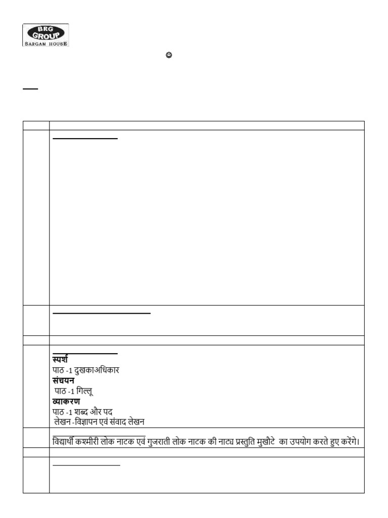 Unit Test-1 Portion and Time Table Grade IX - Compressed | PDF ...