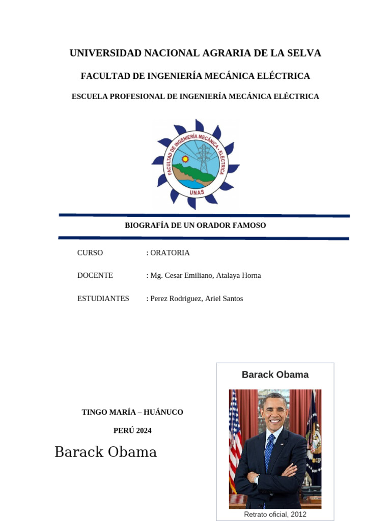 Biografía de Barack Obama: Oratoria y Legado | PDF | Barack Obama