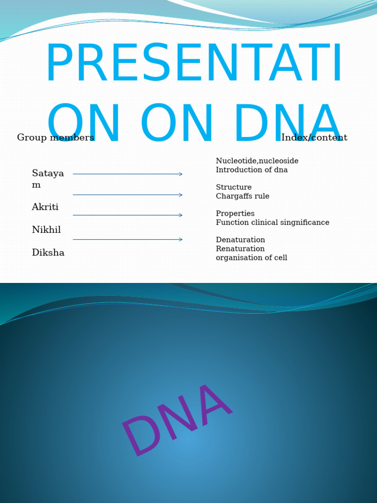 BSC Biochemistry Presentn | PDF | Denaturation (Biochemistry) | Dna
