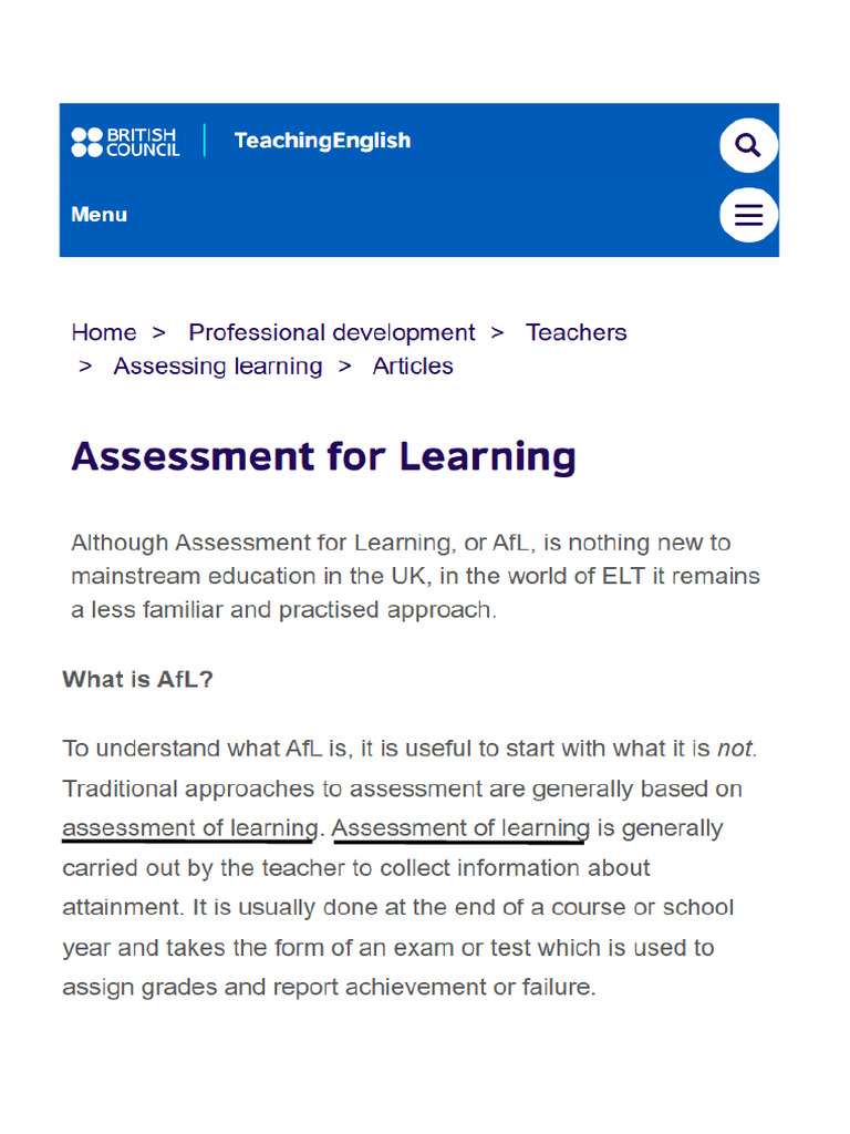 AfL 3 | PDF