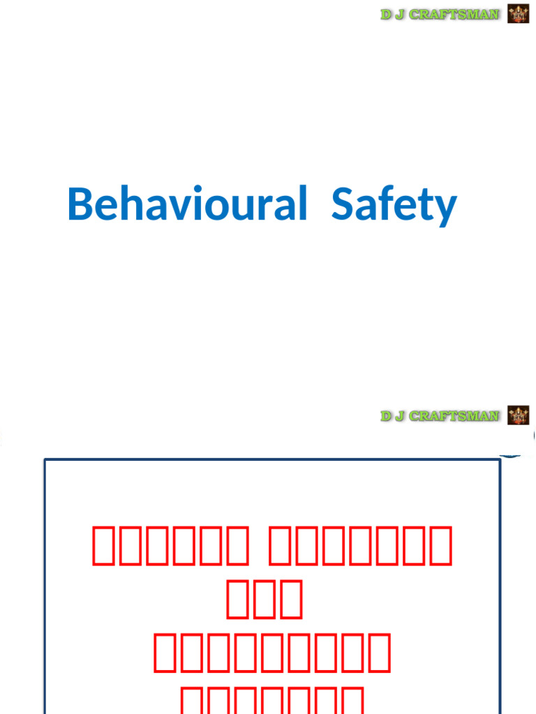 Behaviour Safety | PDF