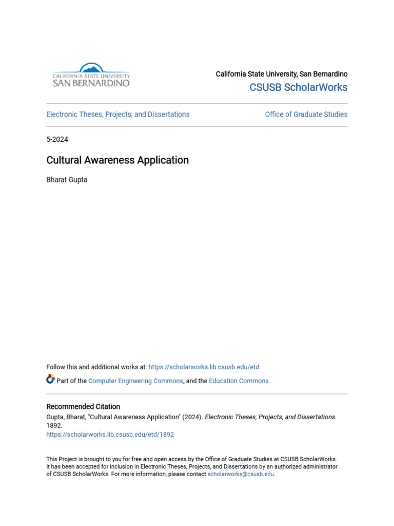 Cultural Awareness Application | PDF | Usability | Focus Group