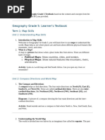 Grade 5 Term 2 Geography Summary | PDF | River | Plateau