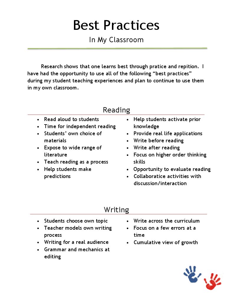 Best Practices | PDF | Creativity | Curriculum