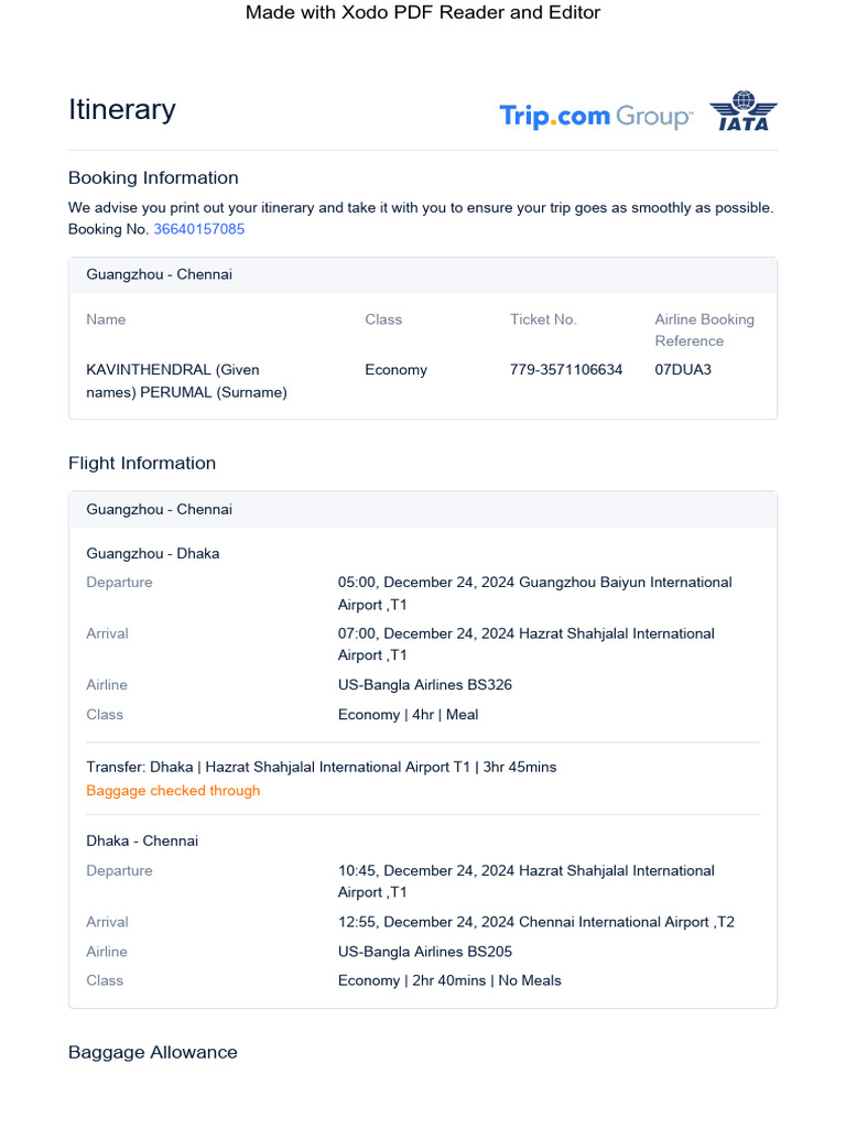 Itinerary ticket sample | PDF | Transport | Civil Aviation