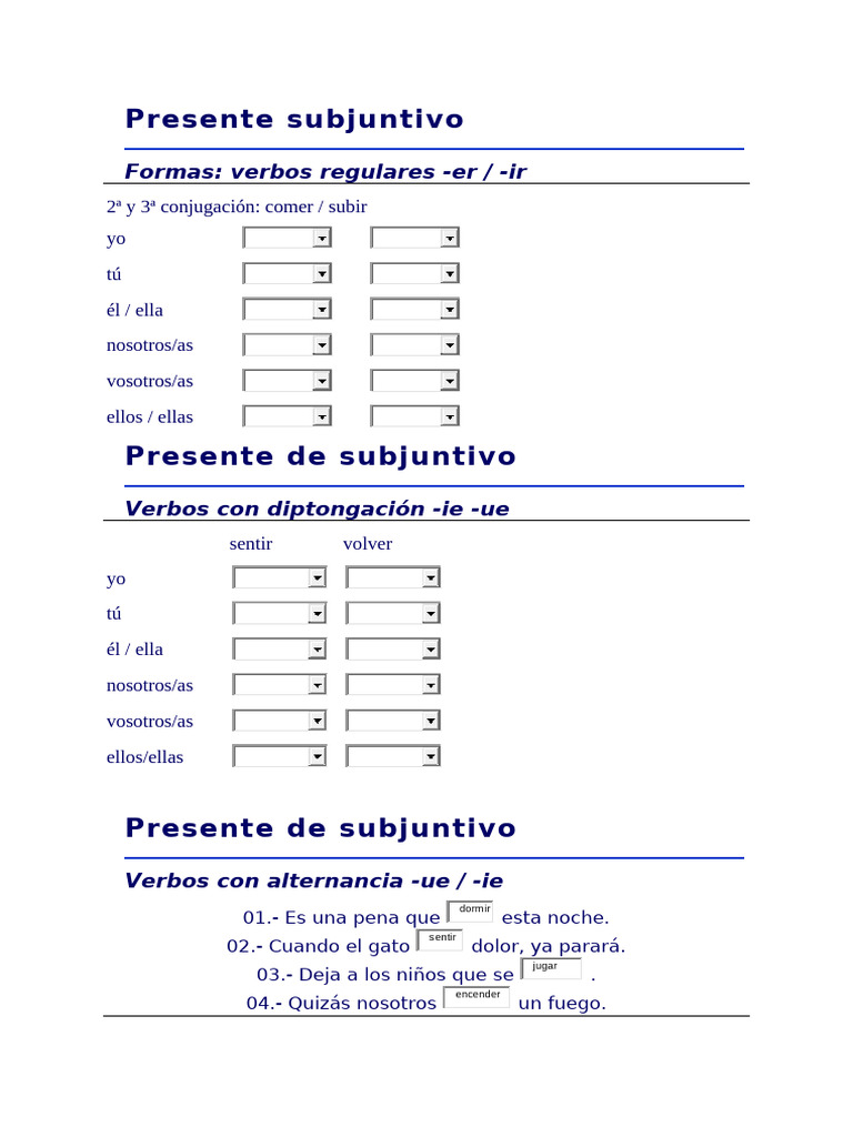 Presente Subjuntivo | PDF