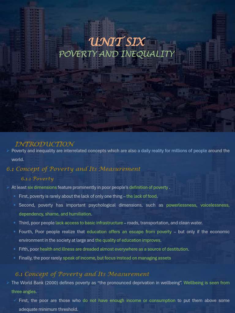 Understanding Poverty and Inequality | PDF | Gini Coefficient | Poverty