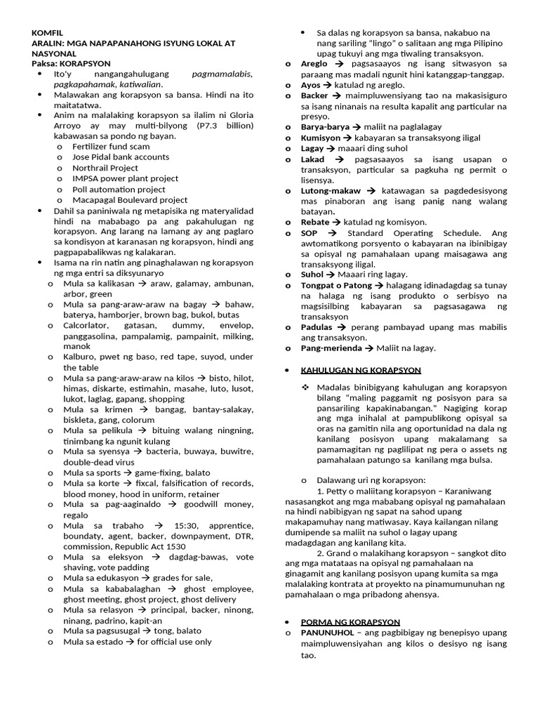 Komfil Midterm Lesson 2 | PDF