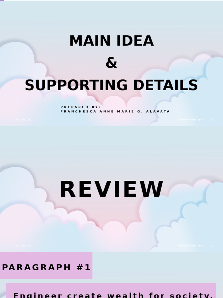 LESSON 5 - Main Idea and Supporting Idea | PDF | Communication | Ear