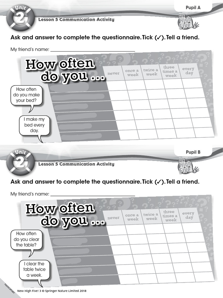 How Often Activity NHF3 | PDF