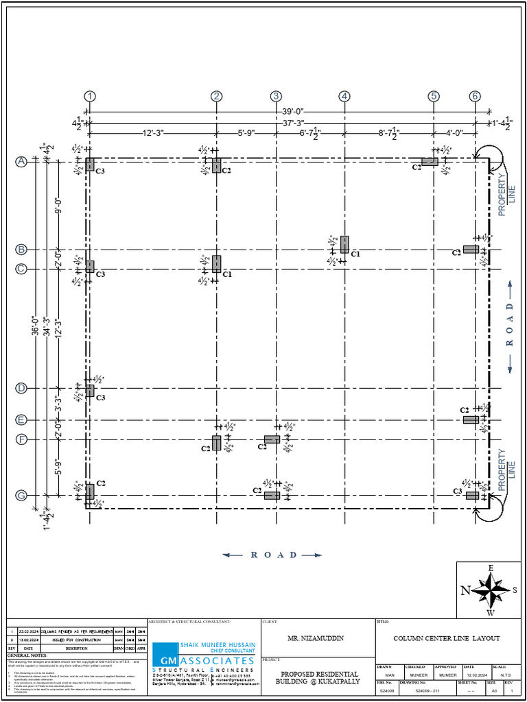 S24009 - 211 - Revised Column Center Line Layout | PDF