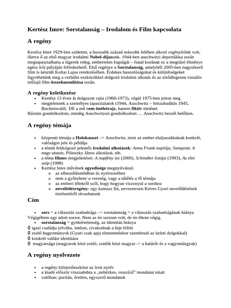 05 - Kertész Imre | PDF