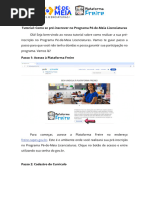 Tutorial Cadastro de Curriculo - Plataforma FREIRE | PDF