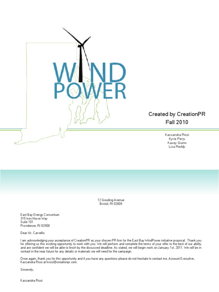 East Bay Wind Power PR Campaign Overview | PDF | Wind Power | Twitter