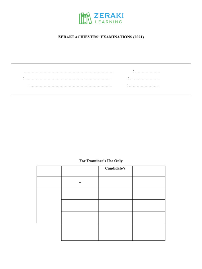 Form 3 Geography Exam Term 2 2021 | PDF | Earth Sciences