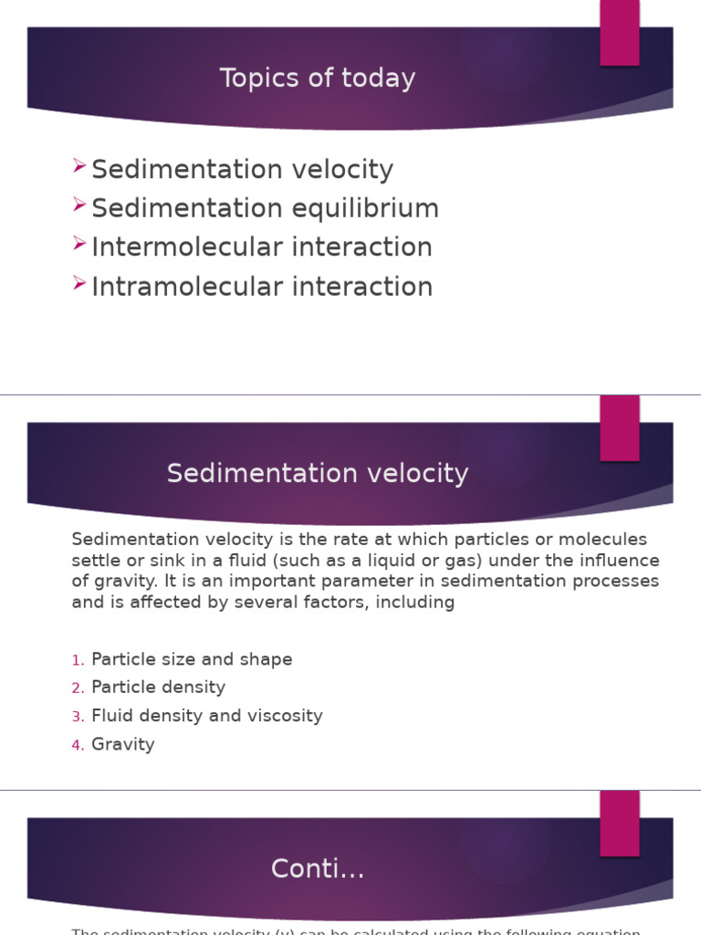 Sedimentation Part 2 | PDF | Diffusion | Viscosity