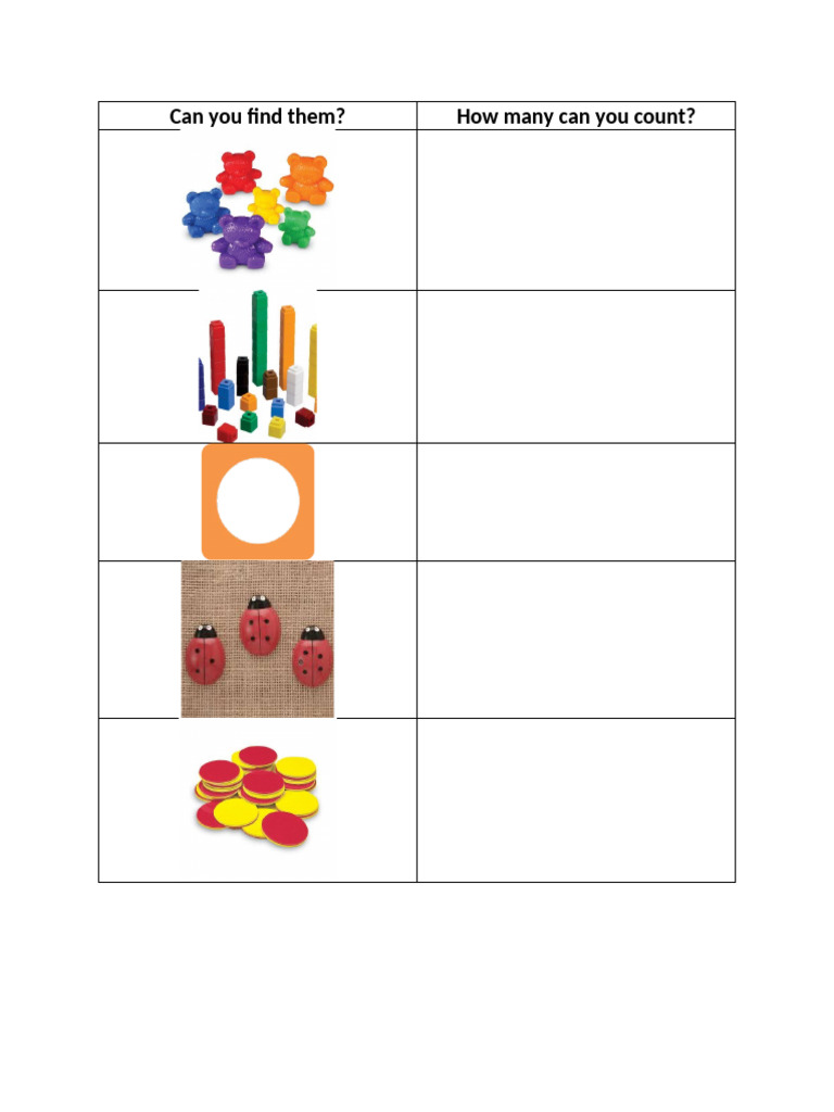 Maths Hunt Checklist | PDF