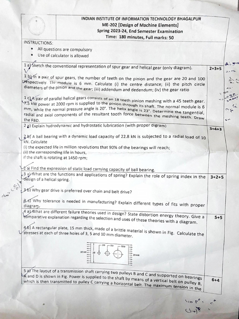 pyq-2026-4-sem_240508_004814 | PDF | Gear | Motion (Physics)