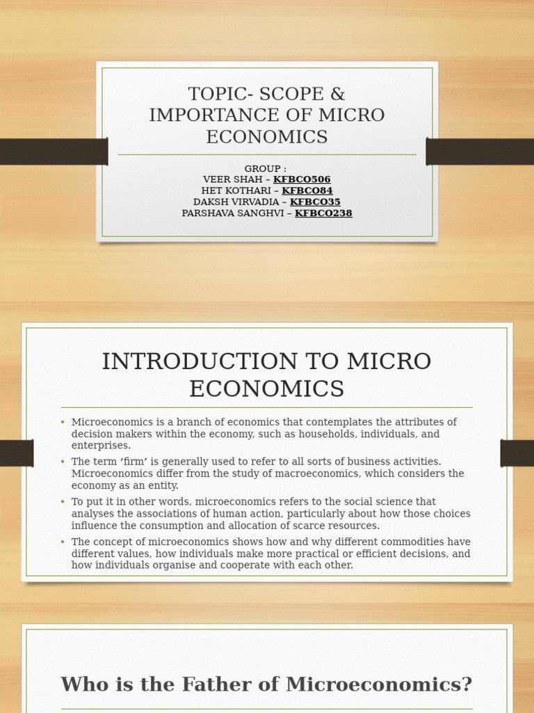 Scope and Importance of Microeconomics | PDF | Economics | Microeconomics