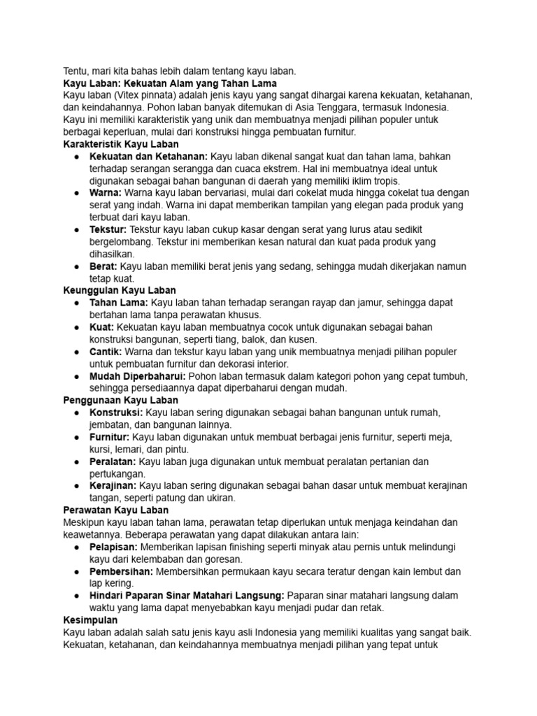 Kayu Laban | PDF
