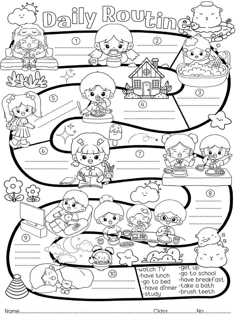 บันไดงู Daily routine | PDF | Meal | Eating Behaviors Of Humans