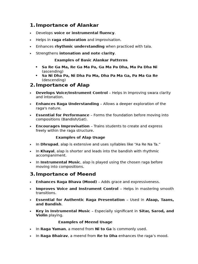 Importance of Alankar | PDF | Classical And Art Music Traditions ...