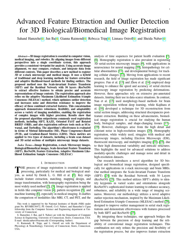 Advanced Feature Extraction and Outlier Detection For 3D Biological ...