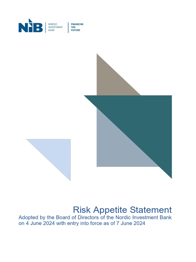 Risk Appetite Statement | PDF | Internal Control | Financial Risk