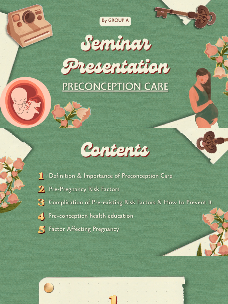 SEM1-1 Preconception Care | PDF | Genetic Disorder | Pregnancy