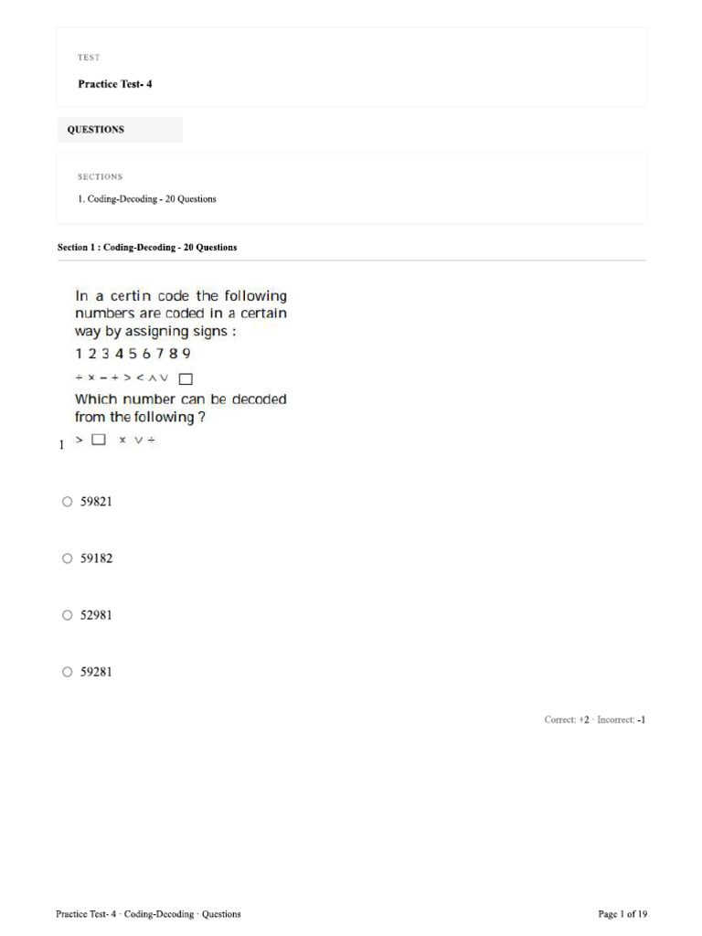 Coding Decoding - 4 Ipmat | PDF