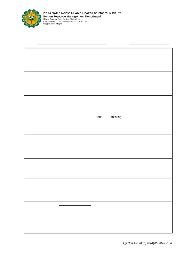 Job Application Questionnaire Form | PDF