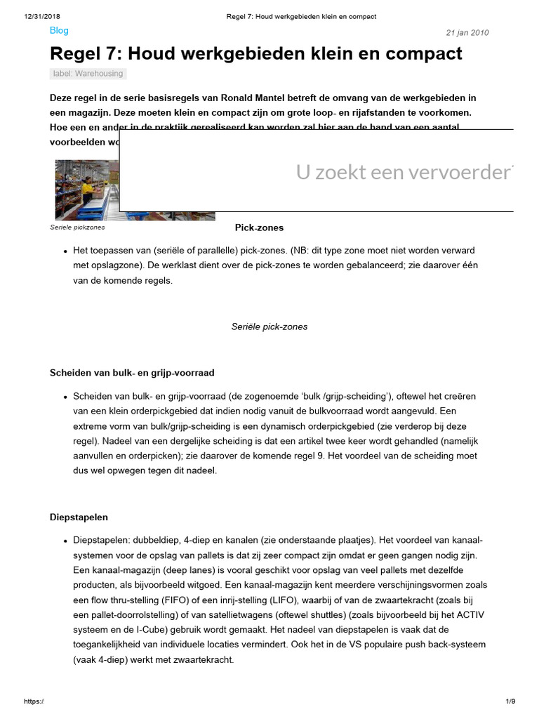 Regel 7 - Houd Werkgebieden Klein en Compact | PDF